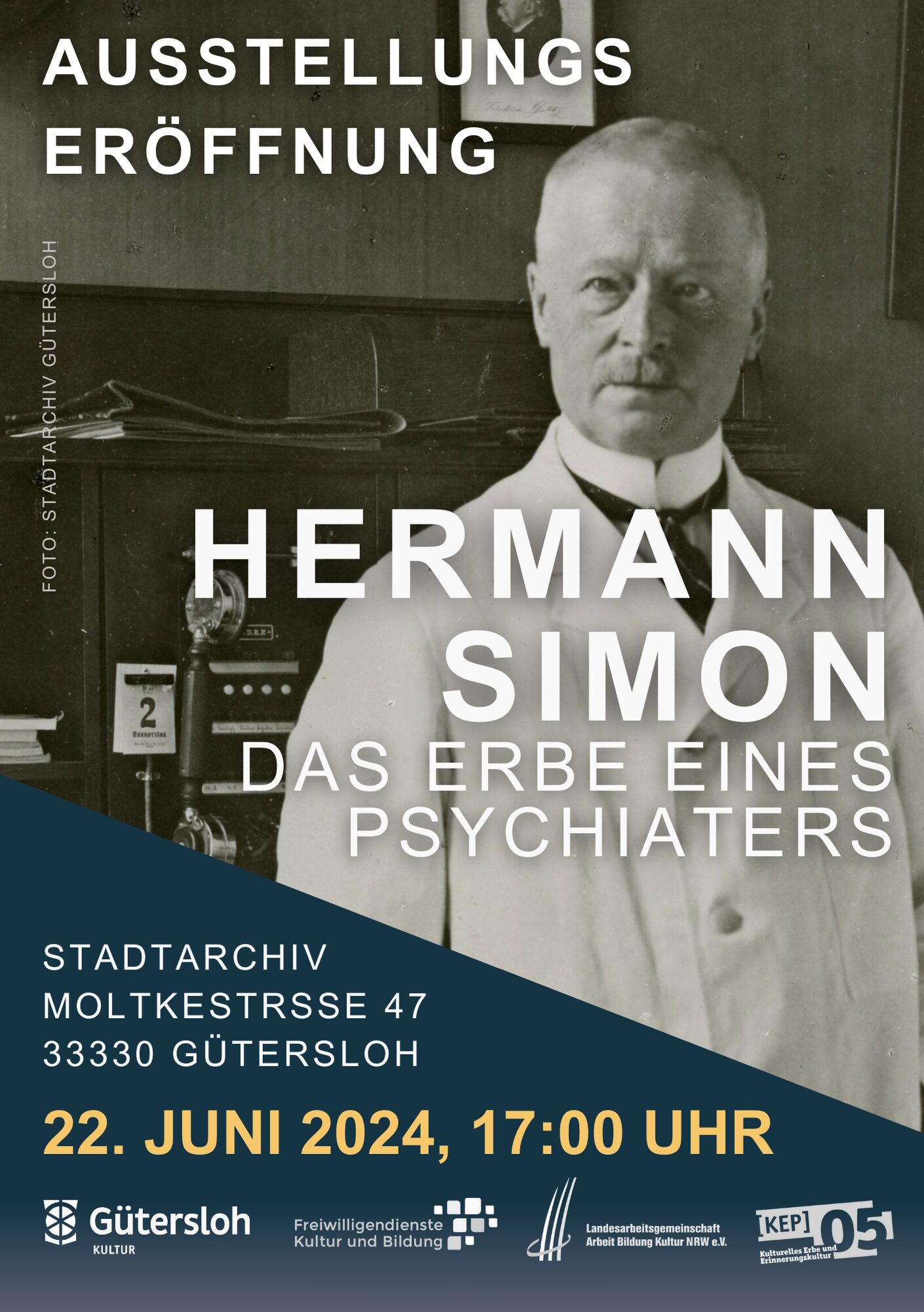 Austellungseröffnung | Hermann Simon - "Das Erbe eines Psychiaters" - Kulturportal Gütersloh